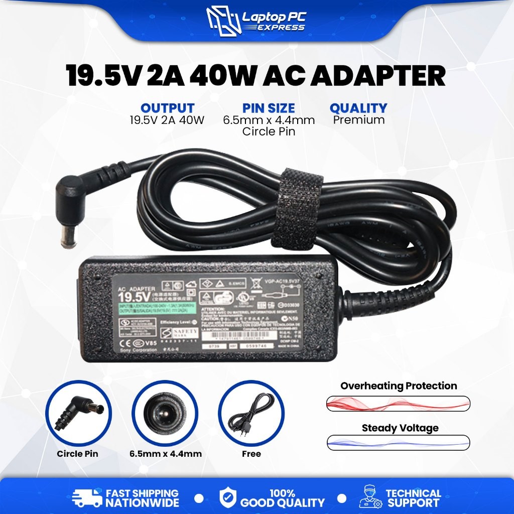 Sony Laptop Charger 19.5V 2A Vaio E Series Ultrabook | Shopee Philippines