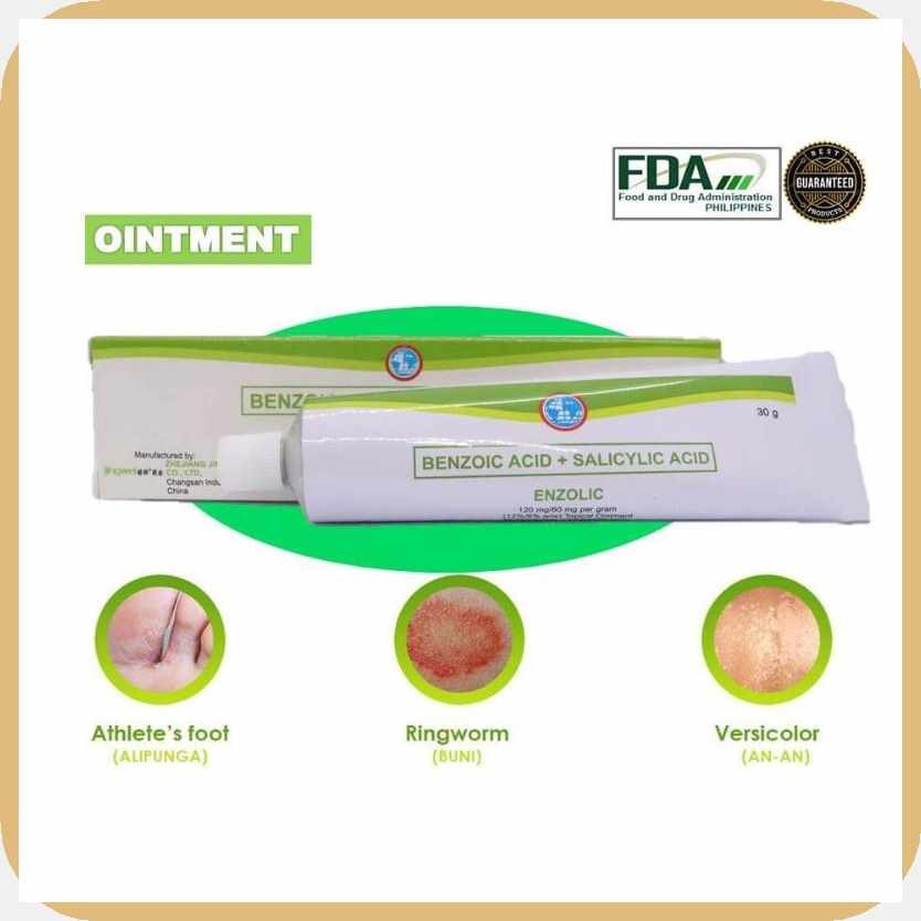 ENZOLIC(Benzoic?iG/Cg`Acid+Salicylic%D:Acid)%t:Ointment%L:is$LI.30g ...