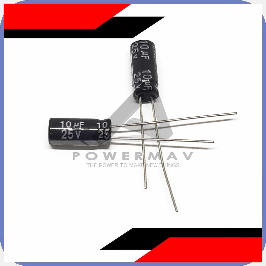 2pcs 10uf 25v capacitor New Aluminum Electrolytic Capacitors Radial 105 ...
