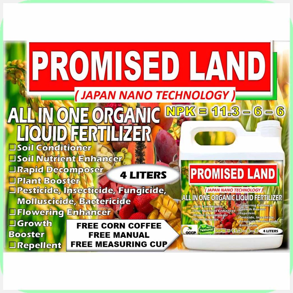 PROMISED LAND FOLIAR ORGANIC ALL IN ONE FERTILIZER | Shopee Philippines