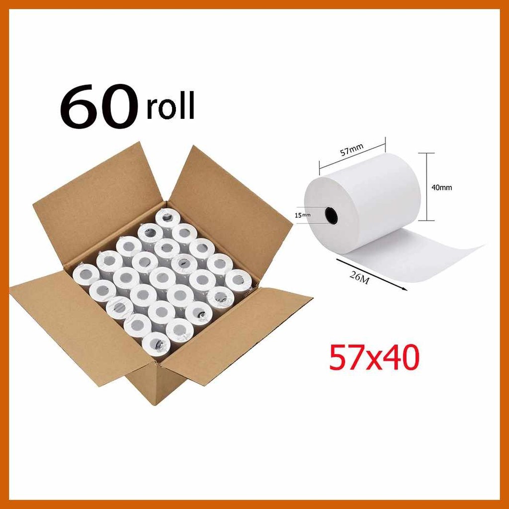 Stock！57x40 60 roll White thermal carbon copies carbonless invoice ...