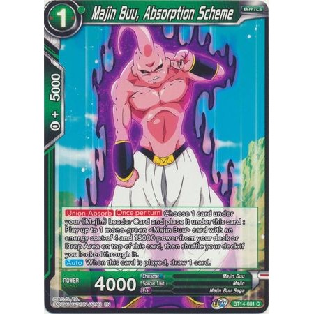 Dragon Ball Majin Buu Card, Absorption Scheme - BT14-081 - Common | Shopee Philippines
