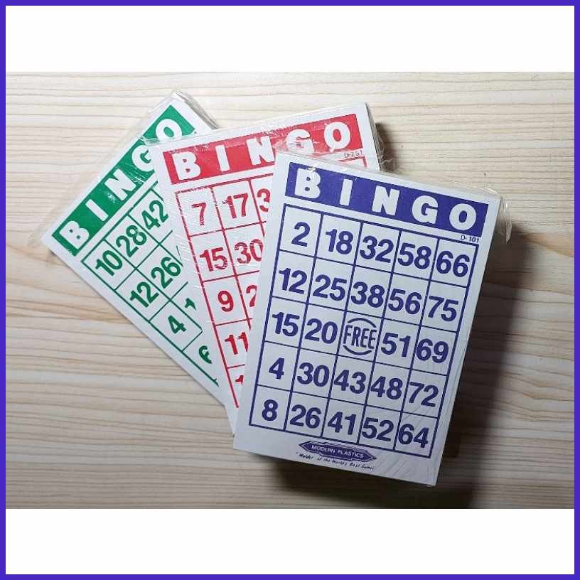 50 PCS & 100 PCS MODERN BIG COLORED BINGO CARDS IN PACK | Shopee ...
