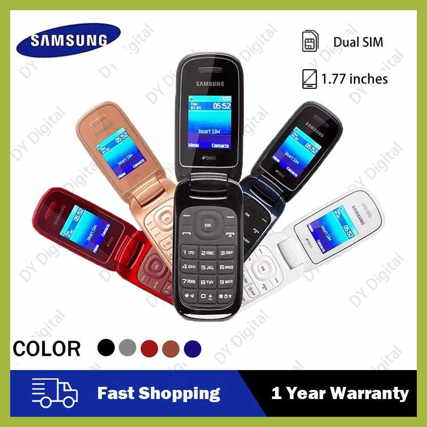 Original SAM E1272 Flip Phone Keypad Phone GSM 2G Keypad Cellphone ...