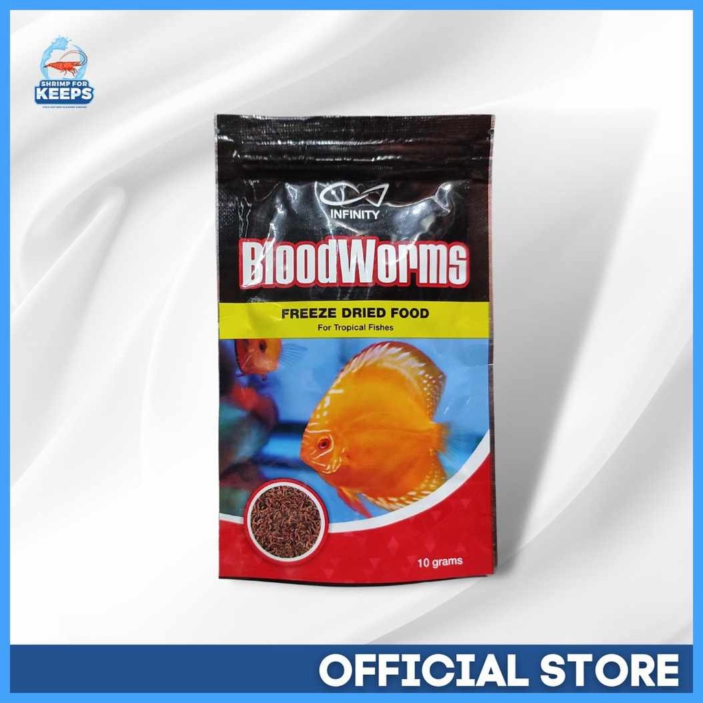 Infinity Bloodworms Freeze Dried Food for tropical fishes (10 grams ...