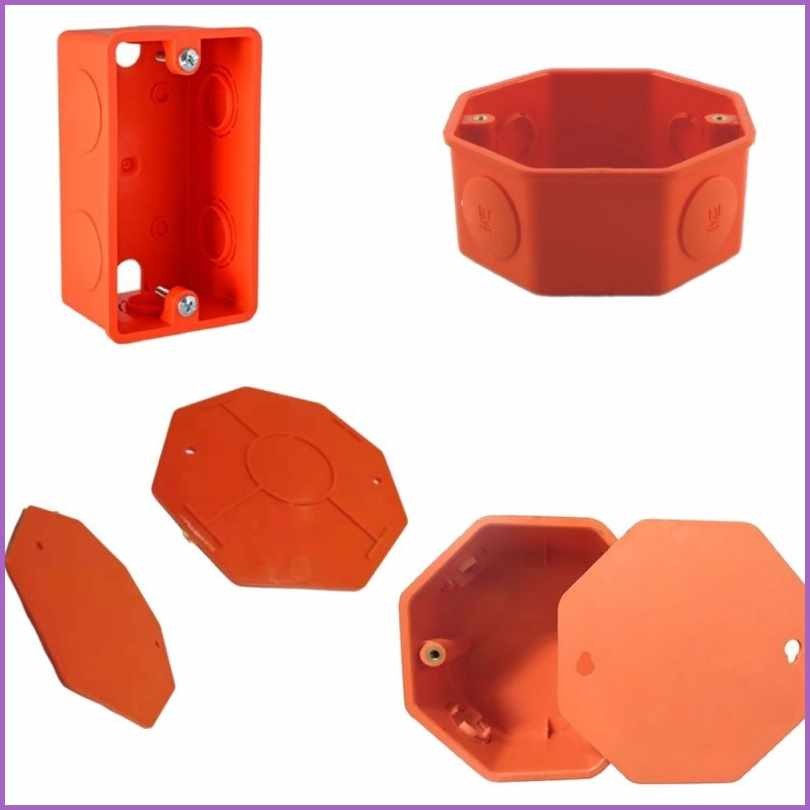 PVC Orange Junction Box / Utility Box/cover / (With Cover) | Shopee ...