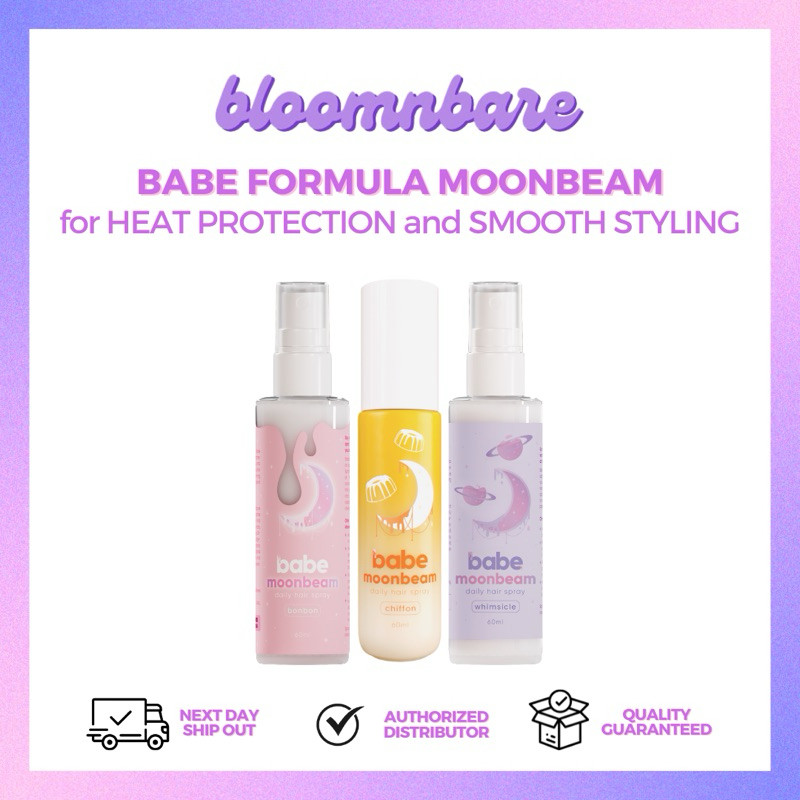 Babe Moonbeam Daily Hair & Heat Protection Spray (Bonbon, Whimsicle ...