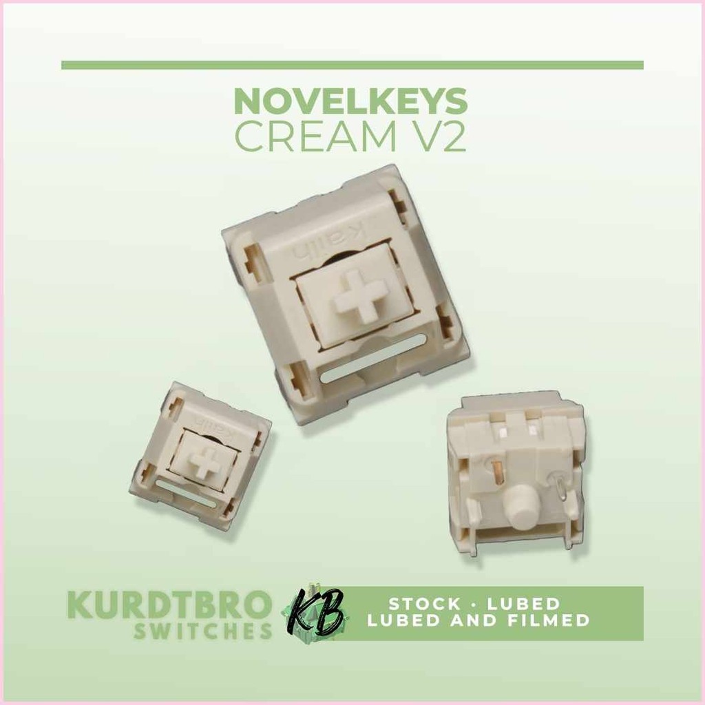10 PCS NOVELKEYS X KAILH Linear Cream v2 Switches 5 Pin (Stock/Lubed ...