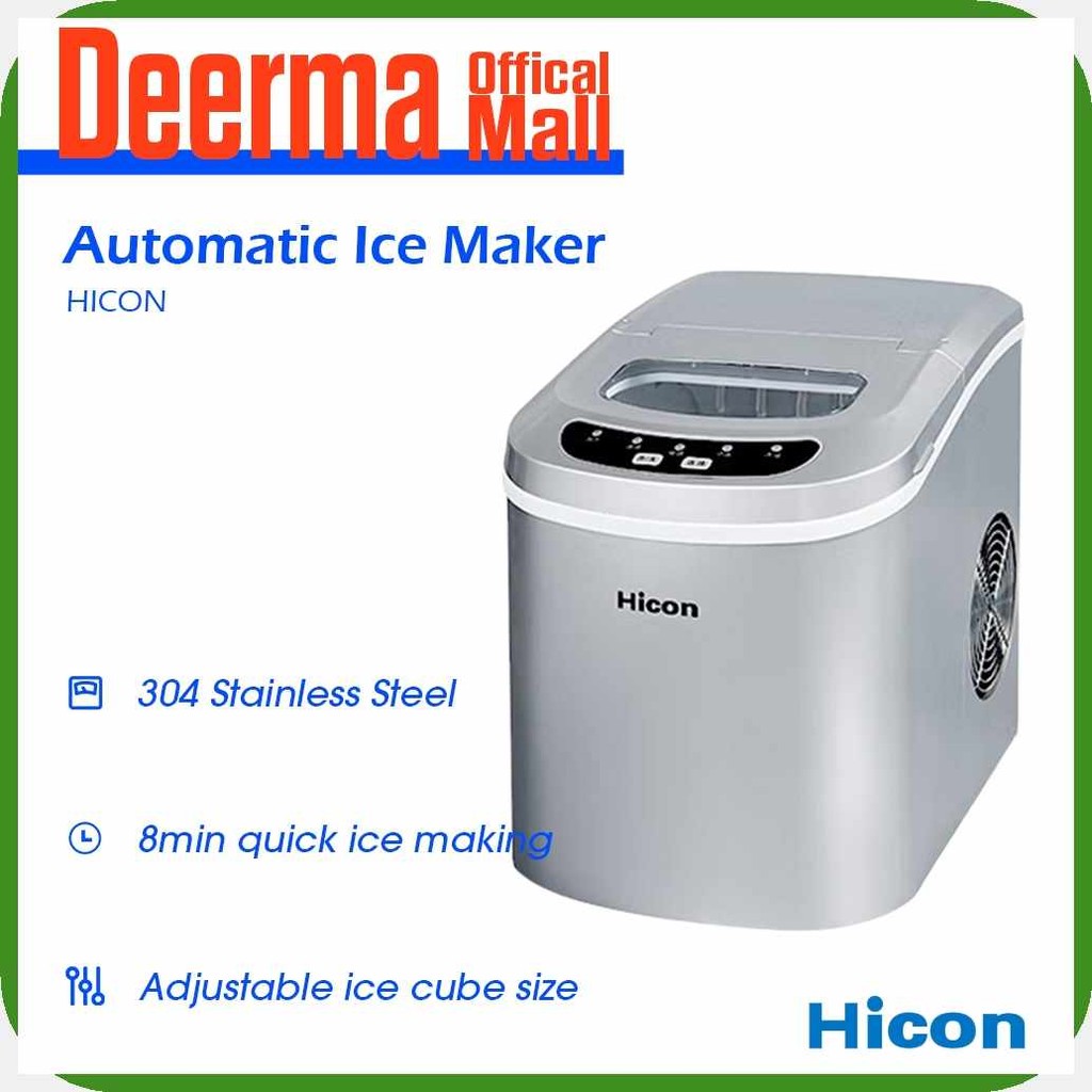 Hicon Automatic Ice Maker Machine Intelligent Ice Cube Molder 15KG/24H ...