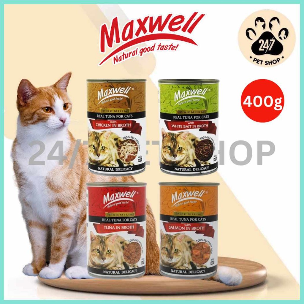 All Stages Adult Kitten 400g Maxwell Premium Real Tuna Cat Can Wet Food ...