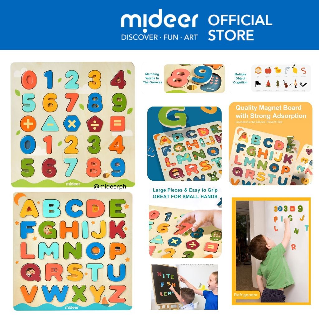 Mideer Magnetic Alphabet/ Number Board by Mideer | Shopee Philippines