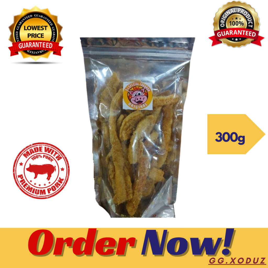 Authentic Premium Tabaron Original Flavor 300g Chicharon | Shopee ...