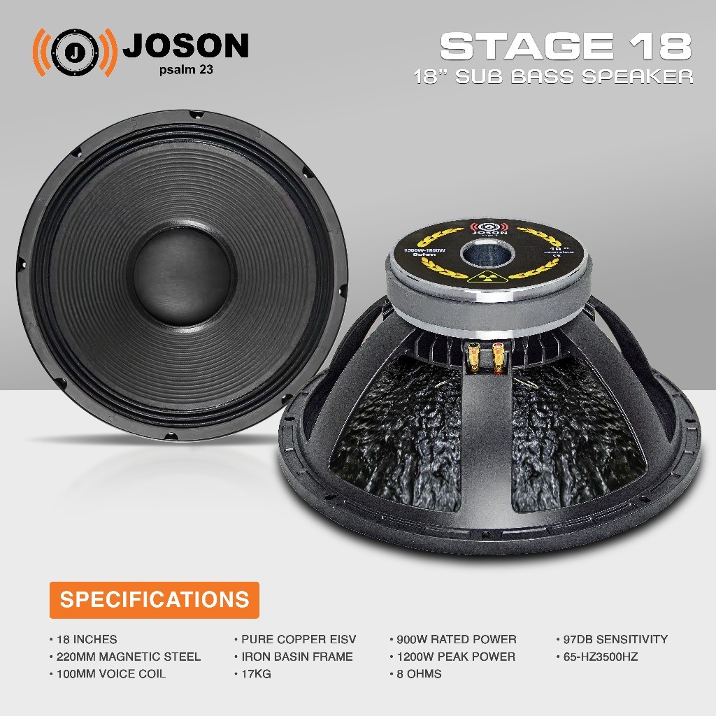 Joson STAGE 18 Professional Sub Bass Speaker (1pc) | Shopee Philippines