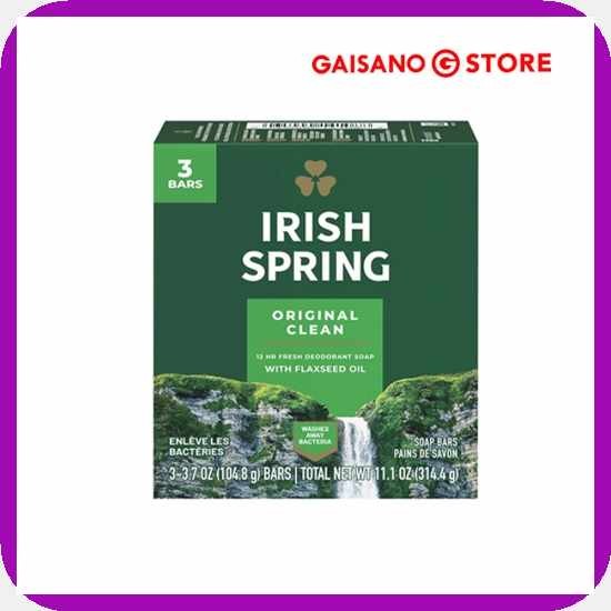 Irish Spring Deodorant Soap Original 3 Bar Soaps / 104.8g | Shopee ...