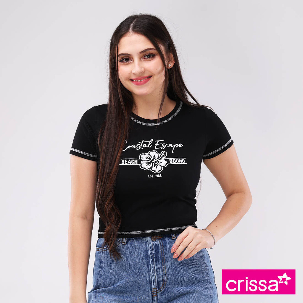 Crissa Short Sleeves Top CSTT03-0015 [Tops for women] | Shopee Philippines