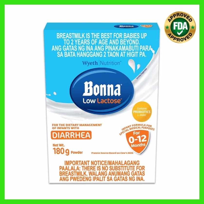 BONNA LOW LACTOSE 0-12 MONTHS 180 GRAMS POWDERED MILK AVAILABLE ON HAND ...