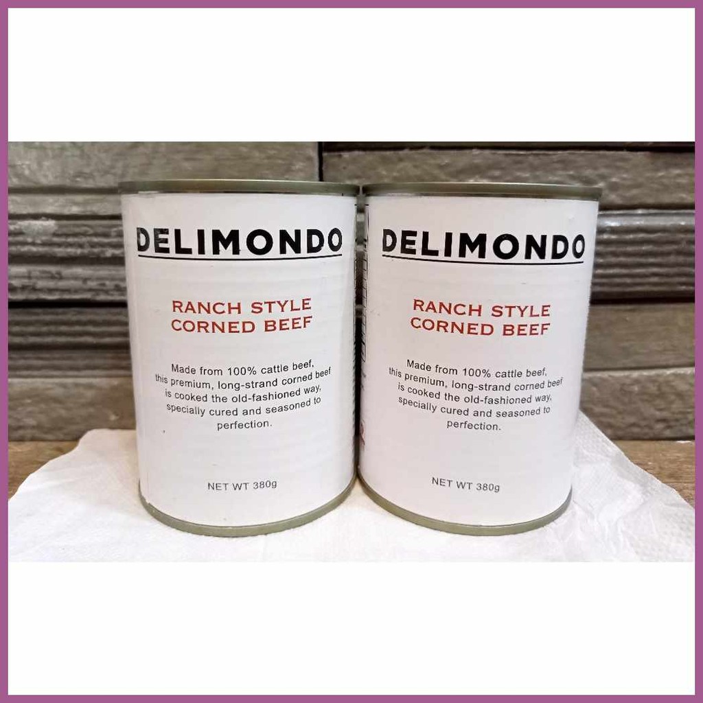 DELIMONDO RANCH STYLE CORNED BEEF 380g | Shopee Philippines