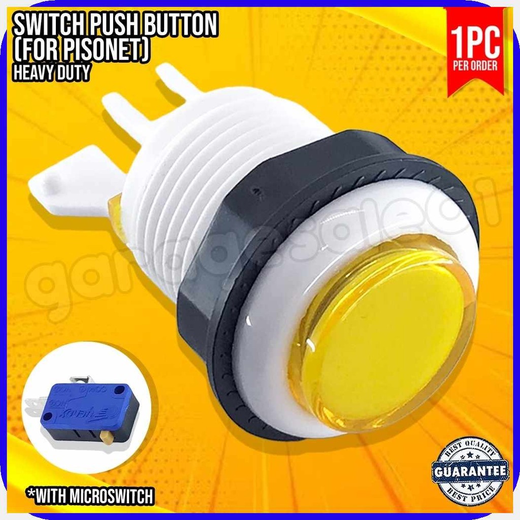 YELLOW Push Switch Button For Karaoke/Videoke With Microswitch | Shopee ...