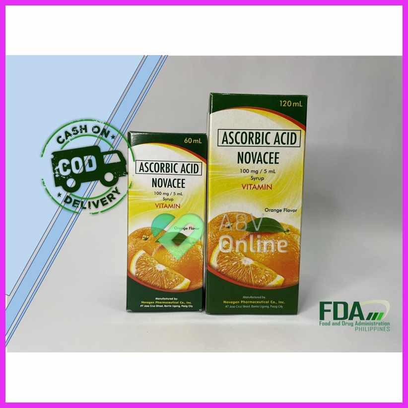 Ascorbic~Sx;z/Acid>A)NOVACEE}p)60ml}Q)/}A)120ml}G)syrup}S)vitamin C ...