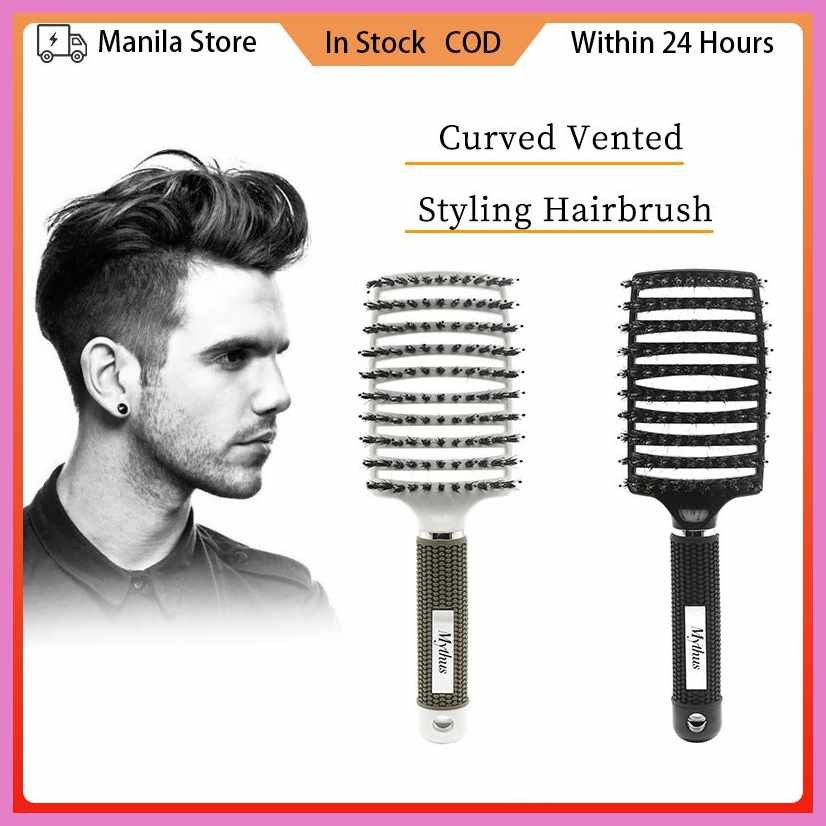 Professional@dM|Salon[tN)Curved^X/Boar$p/Bristle$oj/Hair$BX/Brush$PJ ...