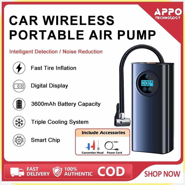 AP Portable digital car inflation pump, wireless electric inflation ...