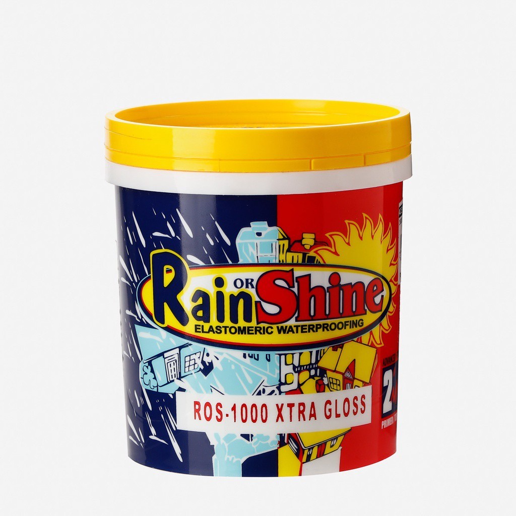 Rain or Shine Elastomeric Waterproofing Paint 1L - ROS-1000 Xtra Gloss ...