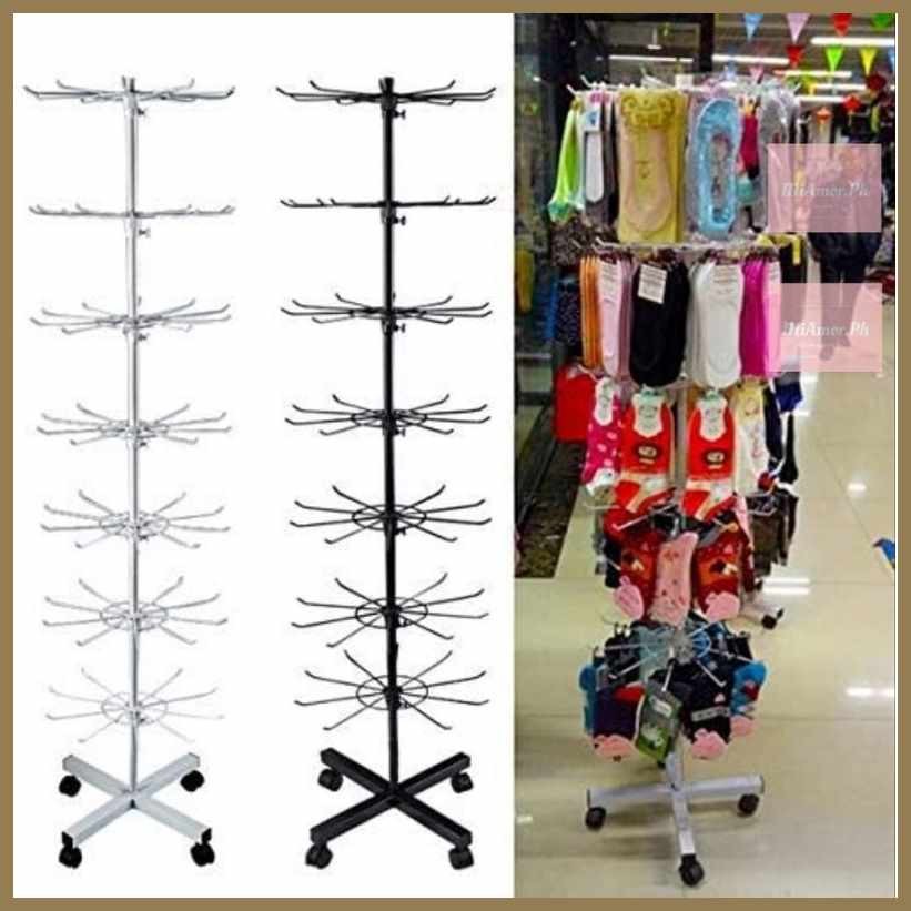 (7-Layer) Rotating Floor Stand Jewelry Rack Organizer Revolving Tier ...