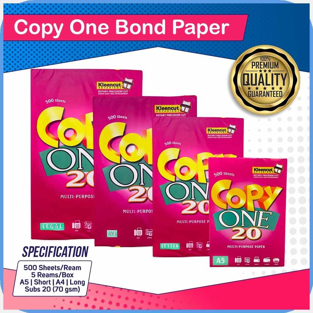 70GSM COPY ONE Bond Paper / White Paper / Inkjet Paper for School and ...