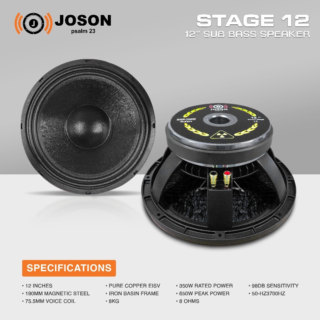 Joson STAGE 12 Professional Sub Bass Speaker (1pc) | Shopee Philippines