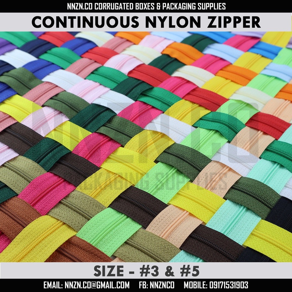 NNZN Nylon Continuous Zipper Collection B - Sold Per Yard | Shopee ...