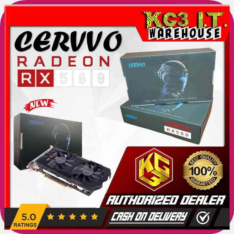 CERVVO AMD Radeon RX580 8Gb DDR5 Graphics GPU Video Card / Ramsta 580 ...