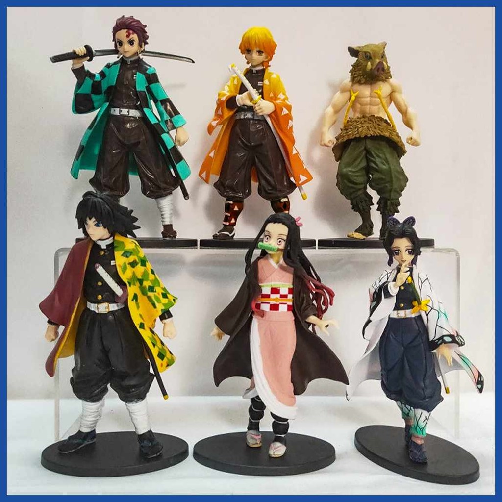 Demon Slayer Figure Set Figures Tanjirou Nezuko Kimetsu No Yaiba Action ...