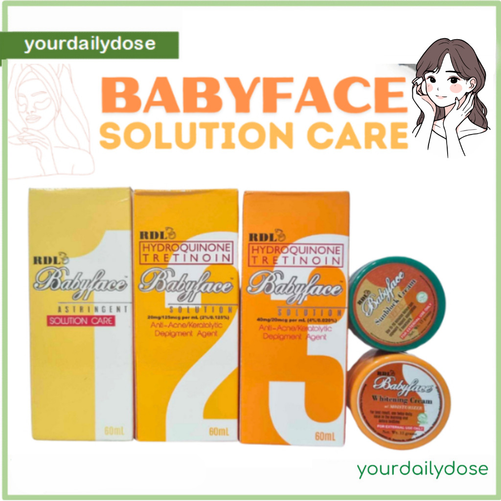 RDL Baby Face Solution 1/2/3 & cream | Shopee Philippines