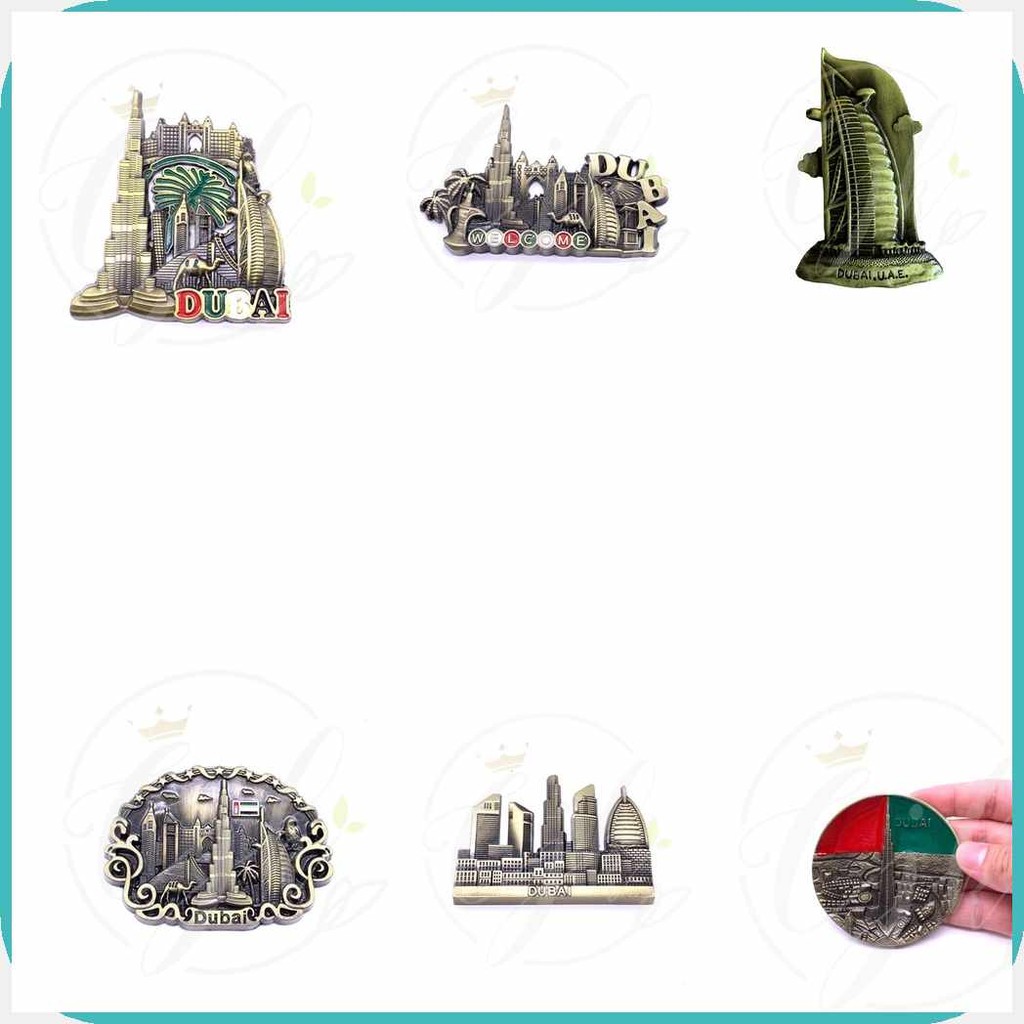 CJK 3D Dubai landmarks Metal Ref Magnet Countries name collection ...