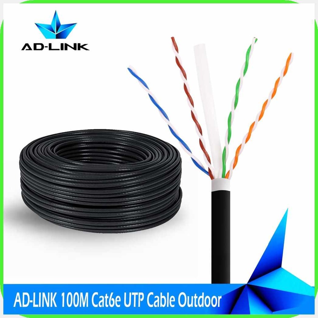 100M=Dx/Ad-Link&Z@Cat6e!Ex,VI+Ee+Black!nC,Outdoor!dF,UTP!zc,Cable CCA ...