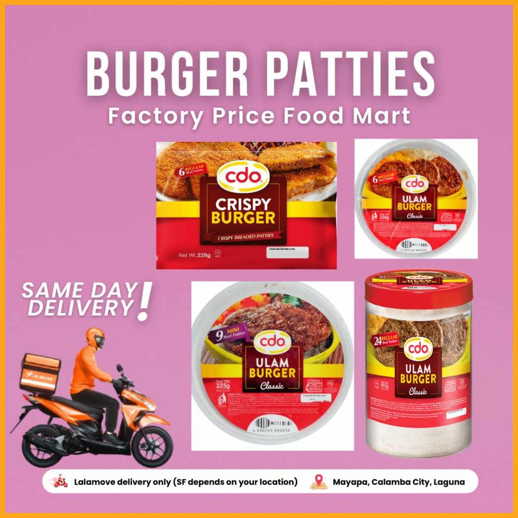 CDO&O!Ulam#HE;Burger+M@p@O@T@k@i Beef Patties ( ; ) | Shopee Philippines