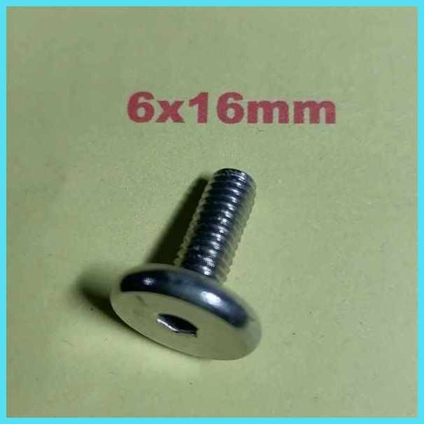 Big;f(Head)ij^Allen$R/Bolts$i/$r/6x16$K/mm$Tl.Stainless(1pc) | Shopee ...
