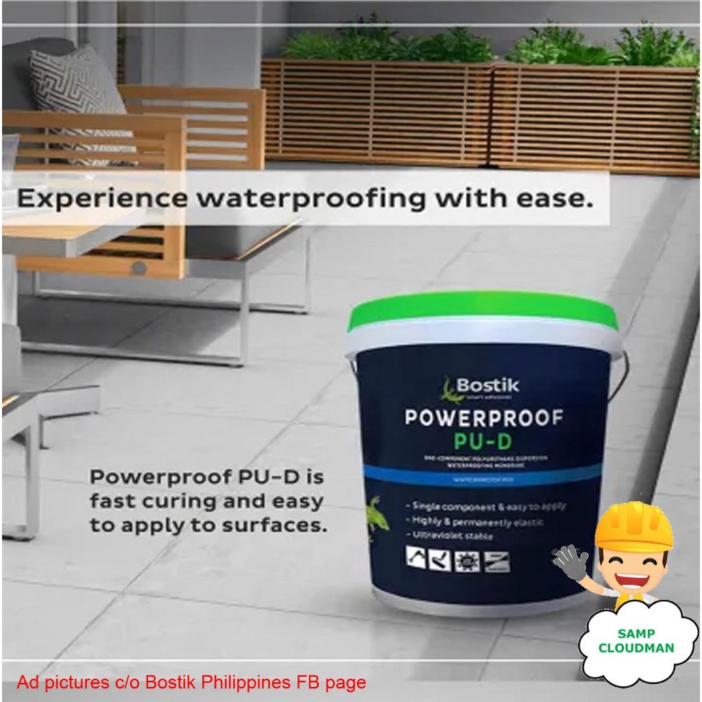 Bostik Powerproof Pu-D 16L Waterproofing Coating PAIL Boscoseal Paint ...