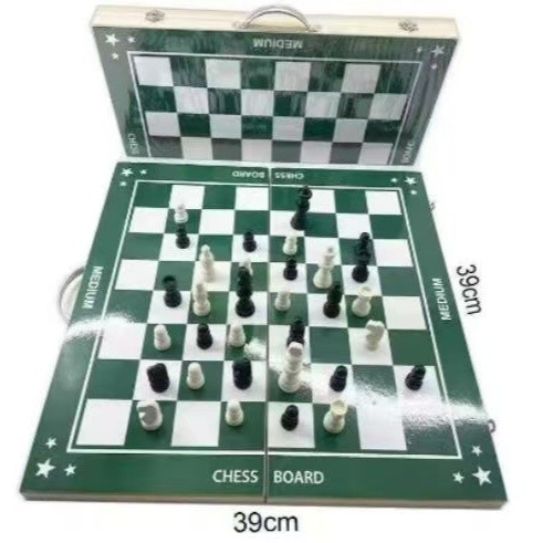 Folding Wooden Chess Board Pieces Set Board Game | Shopee Philippines