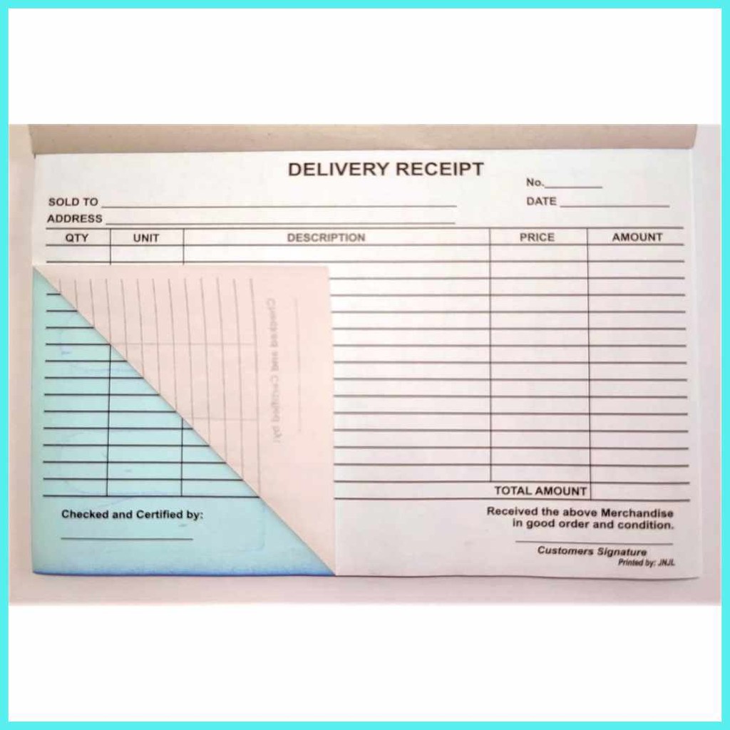 Delivery Receipt Resibo, Carbonized Big 50 sheets, Padded, Landscape ...