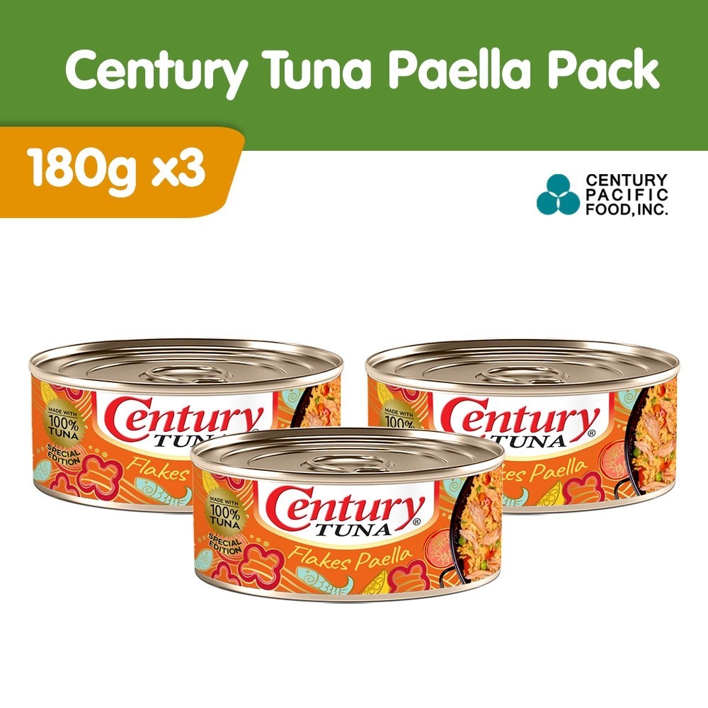 Century Tuna Flakes Paella 180g (Pack of 3) - Healthy, Protein, Omega 3 ...