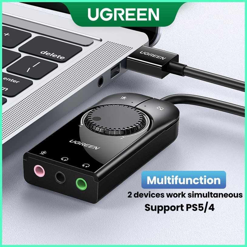 UGREEN%j]USB`J;Sound;V`Card;Eu`3.5mm;QU`USB;as`to;MD`Earphone;lQ ...