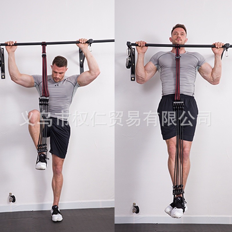 VO Pull Up 1 leg Assist Band System Adjustable Chin Up Resistance Band ...