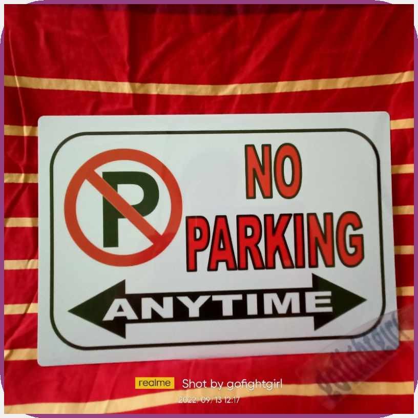 No Parking Anytime Made of - PVC Plastic like ID and Atm card | Shopee ...