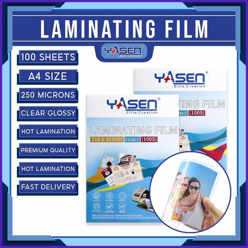 Yasen?Xf#Laminating^d!Film&Z`A4;X`250;S`Microns