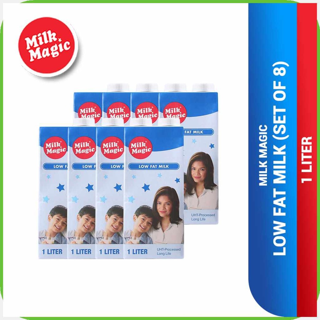 Milk Magic - Low Fat Milk 1 Liter (Set of 8) - Expiry Date: May 5, 2026 ...