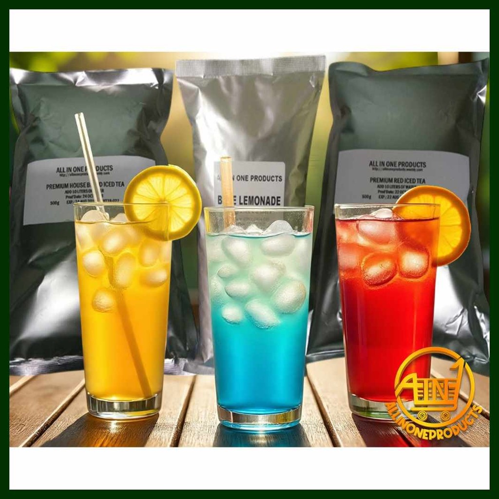 House blend Lemon Iced Tea & Red Iced Tea & Blue Lemonade Juice Powder ...