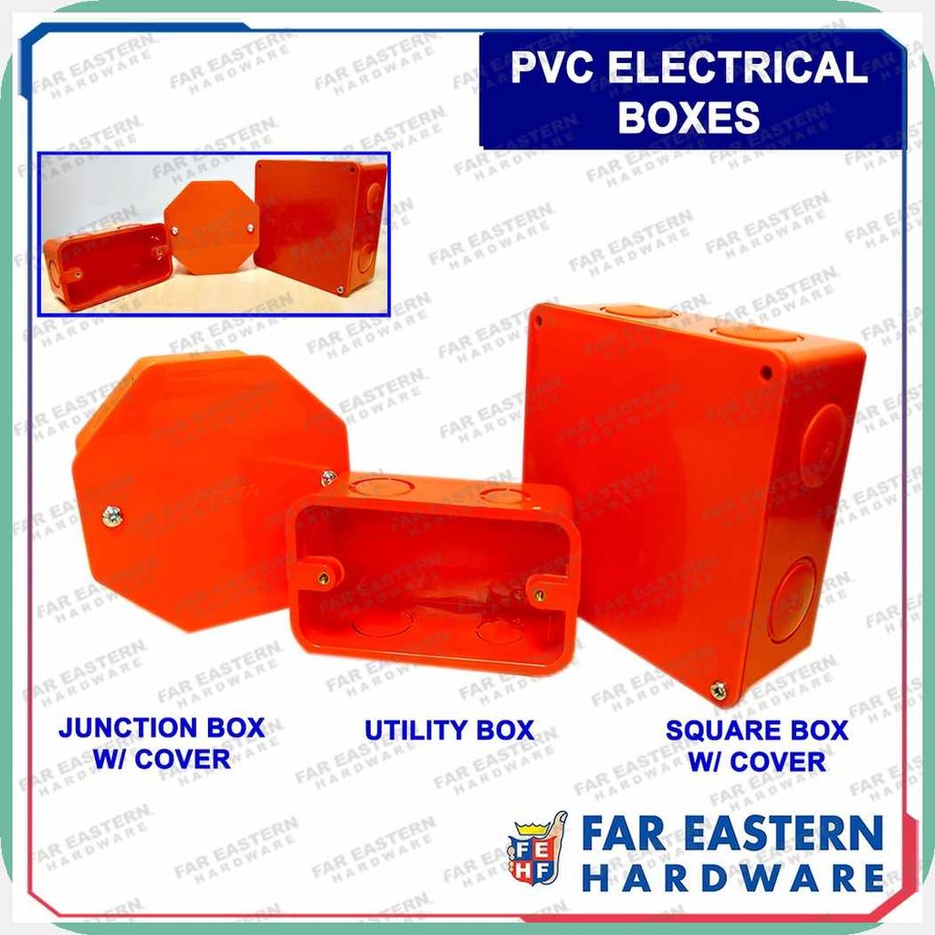 Electrical PVC Boxes Utility Box / Junction Box / Square Box W/ Cover ...