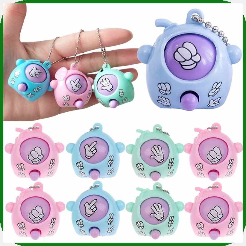 Creative Rock Paper Scissors Fun Guessing Egg Keychain Pendant Cute ...