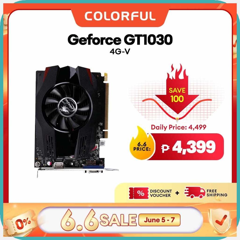 Colorful GeForce GT1030 4G-V DDR4 Graphics Card | Shopee Philippines